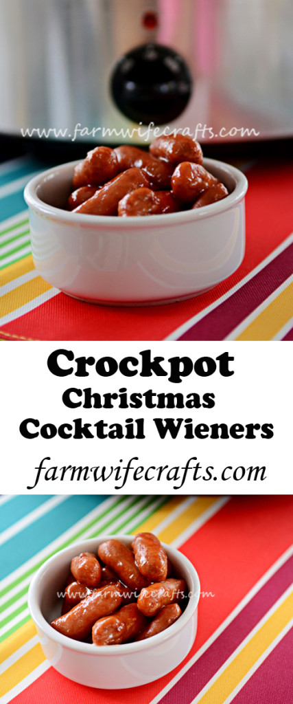 Crockpot Christmas Cocktail Wieners - The Farmwife Crafts